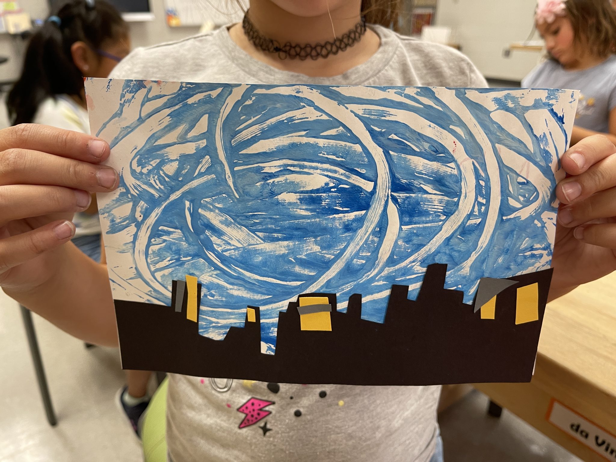 Van Gogh Starry Night Art Project and Elementary Art Lessons - Kids Art Projects 101