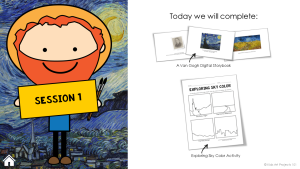 Van Gogh Starry Night Art Project and Elementary Art Lessons - Kids Art ...