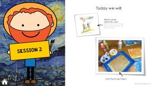 Van Gogh Starry Night Art Project and Elementary Art Lessons - Kids Art ...