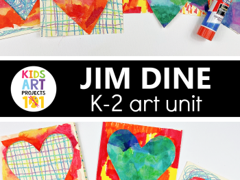 Jim Dine Hearts Art Project and Elementary Art Lessons - Kids Art ...