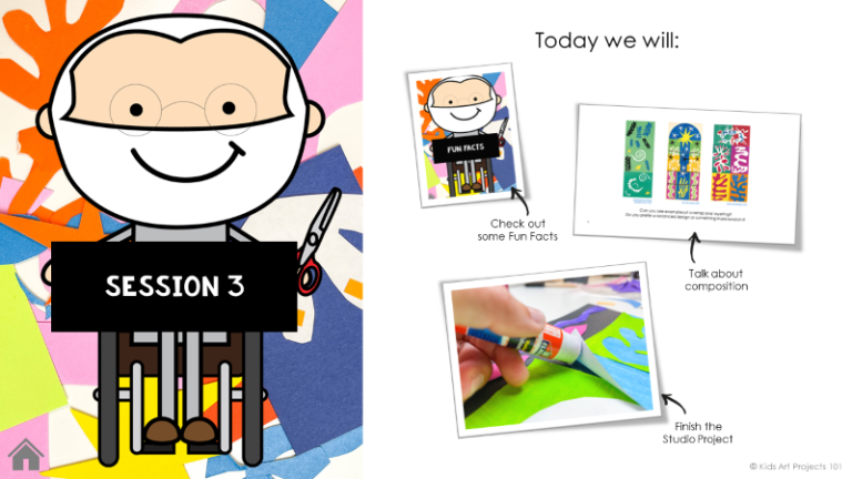 Henri Matisse Abstract Art Project and Elementary Art Lessons - Kids ...