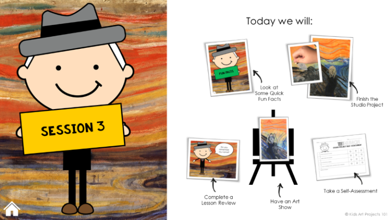 Edvard Munch The Scream Art Project and Elementary Art Lessons - Kids ...